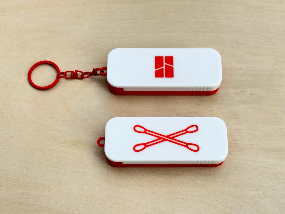 Slide Swab Case 2.0 / Keychain Small Parts Box - Free 3D Print Model ...