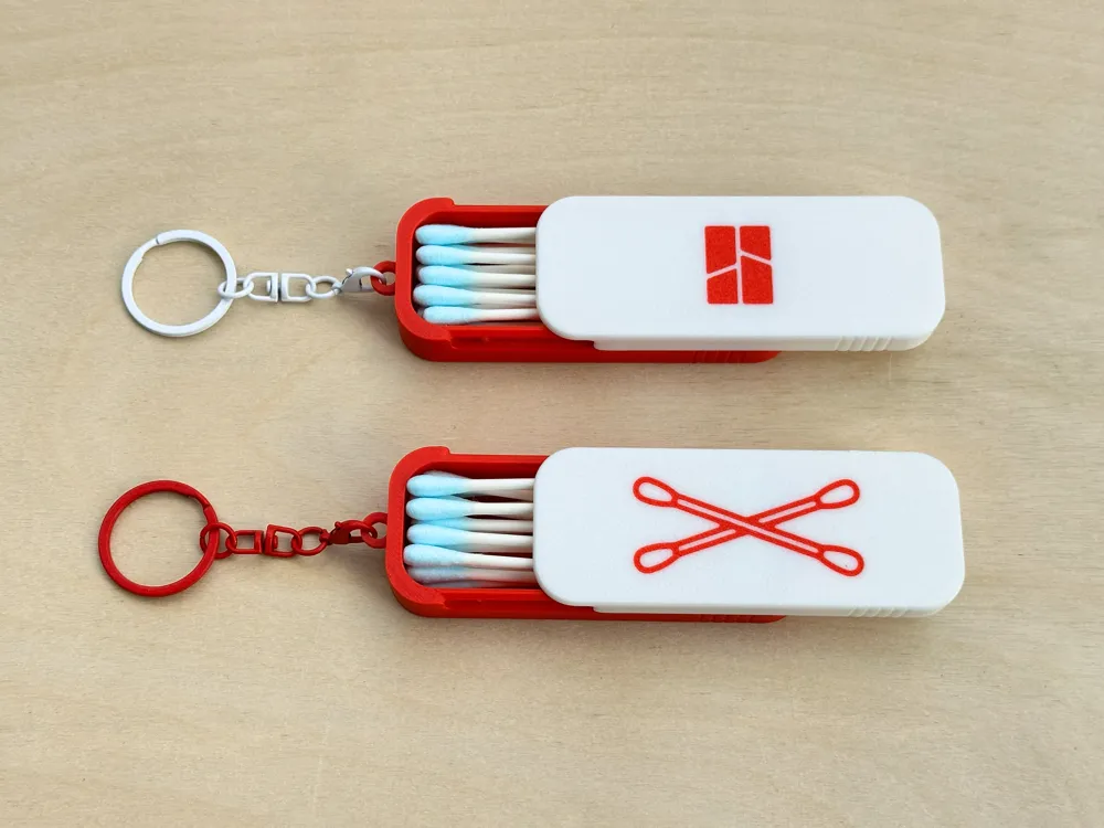 Slide Swab Case 2.0 / Keychain Small Parts Box - Free 3D Print Model ...