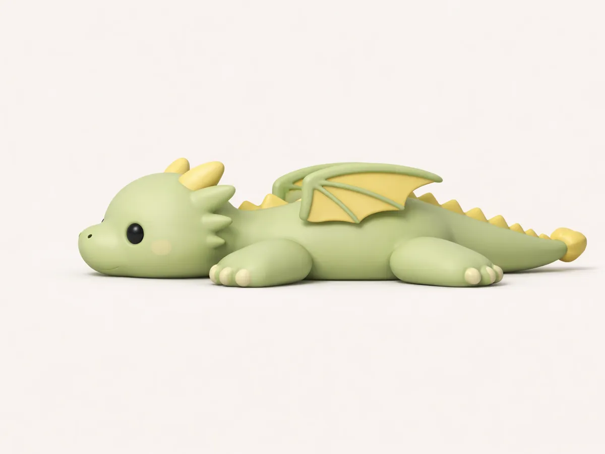 Flexi cute dragon - Free 3D Print Model - MakerWorld