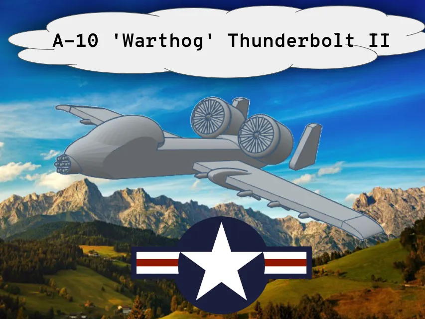A-10 'Warthog' Thunderbolt II - Free 3D Print Model - MakerWorld