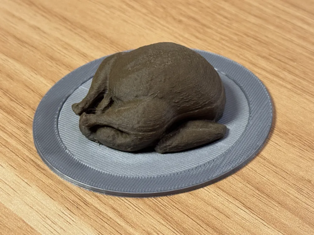 Realistic Cooked Turkey With Oval Serving Platter by 3D Modular Madness ...
