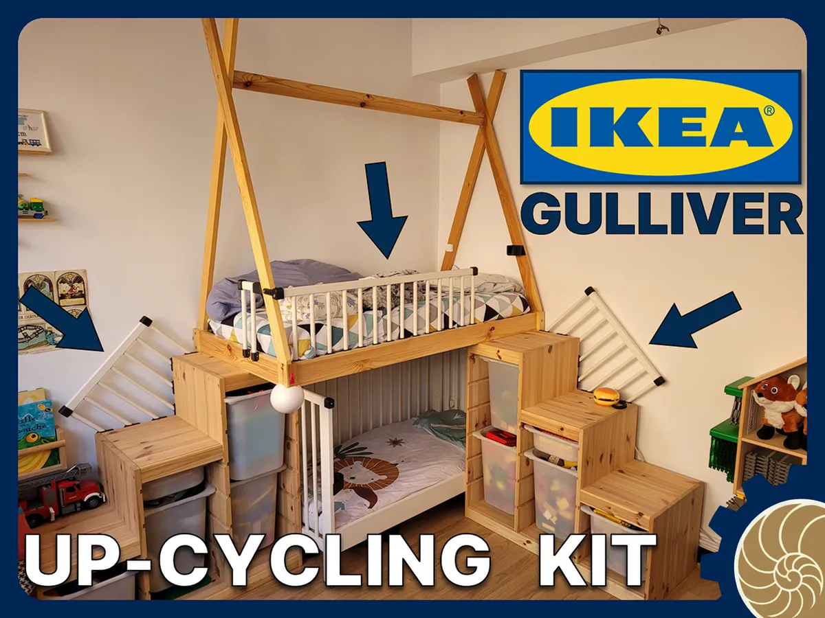 IKEA Gulliver Fence Upcycling Kit - The Frankenbed - Free 3D Print ...