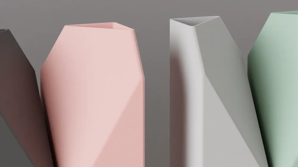 Modern Vase. Minimalist Angular Vase. by Abstractia Design MakerWorld ...