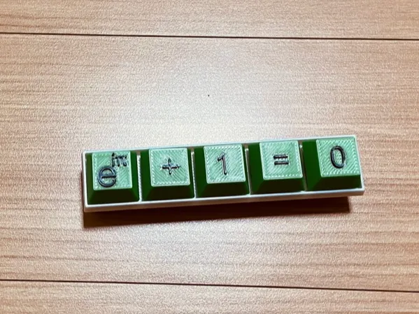 Math Keycap (Euler's Identity) Keychain - Free 3D Print Model - MakerWorld