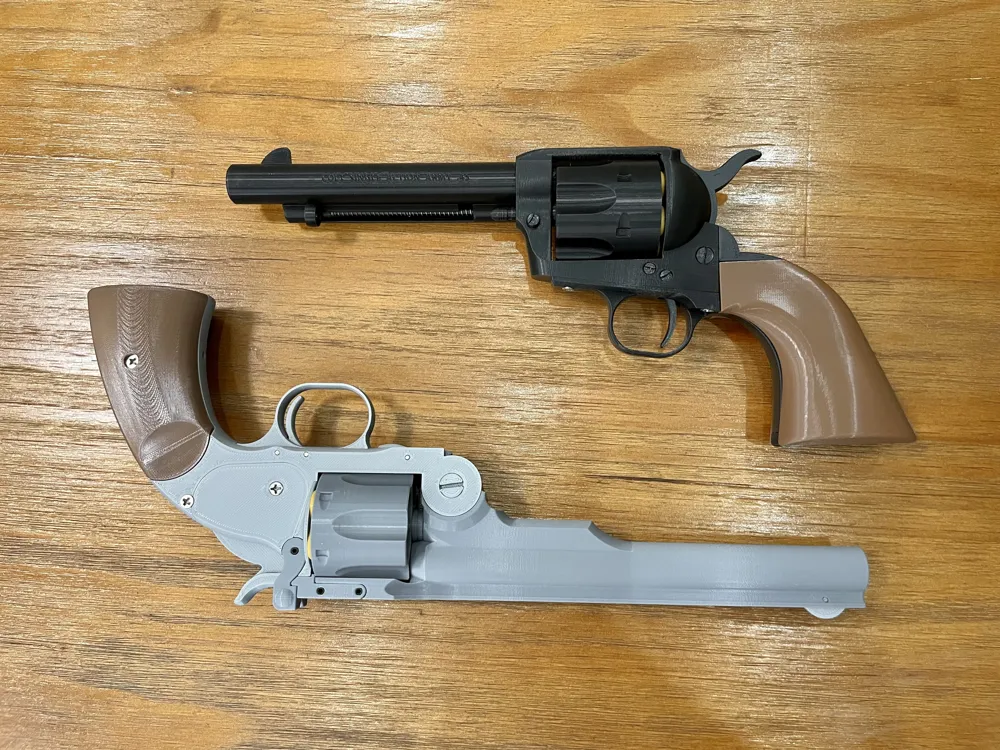 Smith & Wesson No.3 Schofield revolver replica - Free 3D Print Model ...