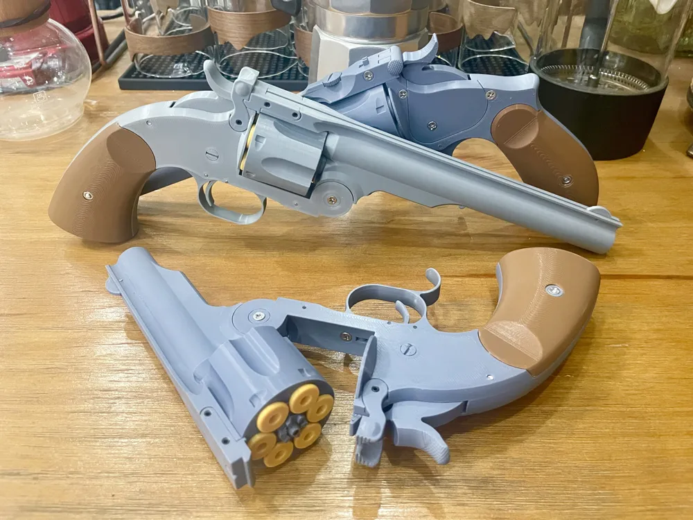 Smith & Wesson No.3 Schofield revolver replica - Free 3D Print Model ...
