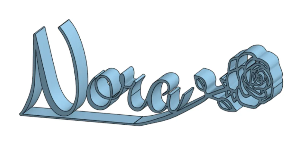 Nora Rose name sign - Free 3D Print Model - MakerWorld