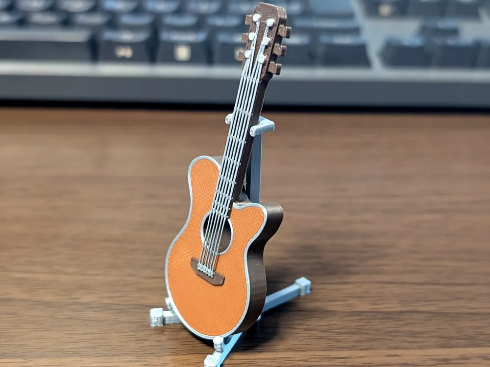Mini Acoustic Guitar - Free 3D Print Model - MakerWorld