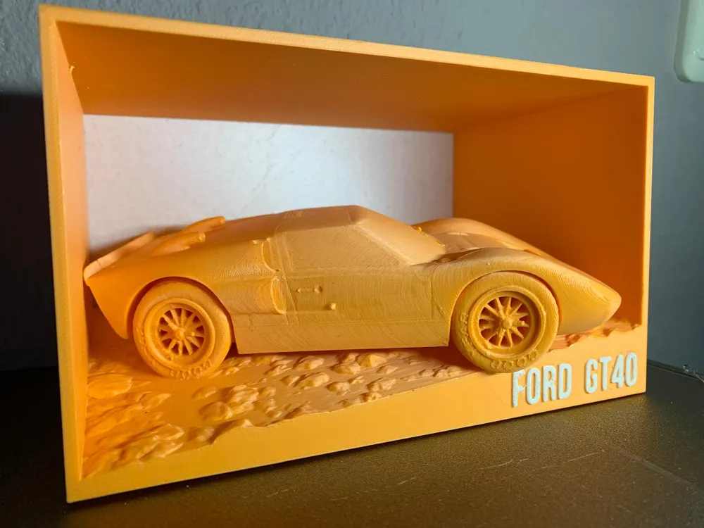 Ford GT40 in a box on gravel by RobinLeon - MakerWorld