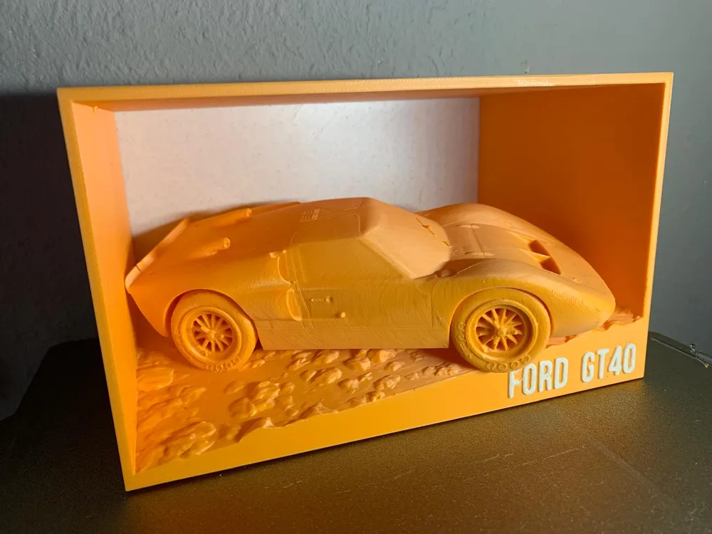 Ford GT40 in a box on gravel by RobinLeon - MakerWorld