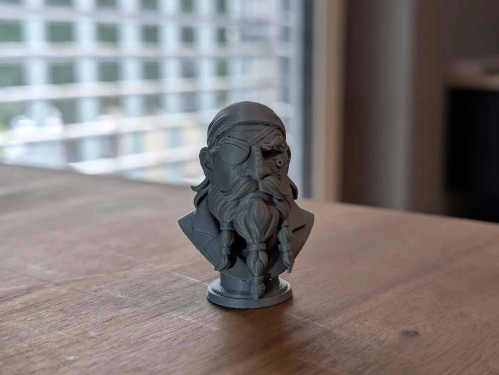 Bearded Pirate Bust – Eyepatch & Braids - Free 3D Print Model - MakerWorld