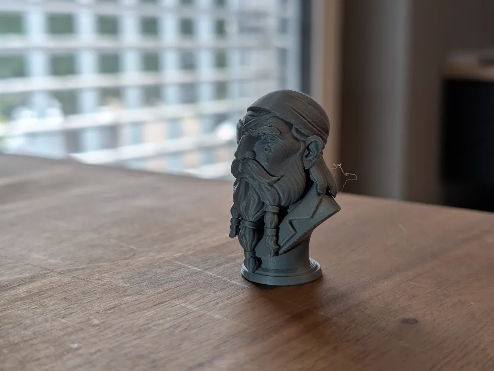 Bearded Pirate Bust – Eyepatch & Braids - Free 3D Print Model - MakerWorld