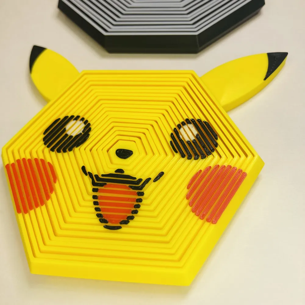 Pikachu and Pokemon PokeBall Hexagon Fidget Toys - Free 3D Print Model ...