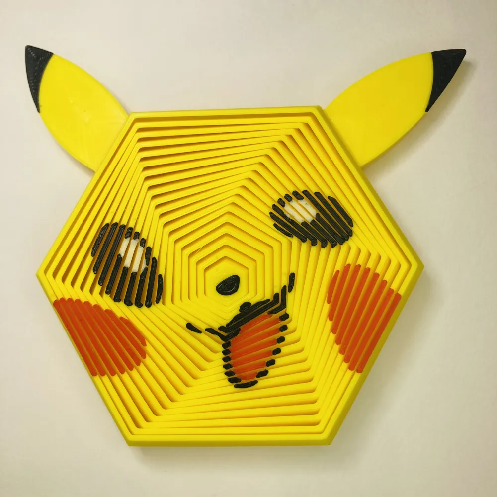 Pikachu and Pokemon PokeBall Hexagon Fidget Toys - Free 3D Print Model ...
