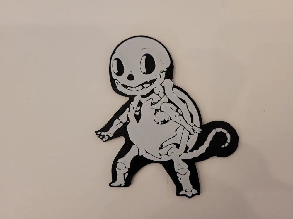 Pokemon Squirtle Skeleton Halloween Skull by izzilight123 - MakerWorld