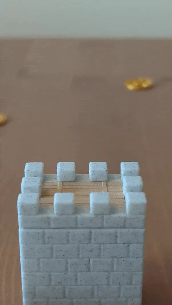 Inspiration Coin with Textured Castle Tower Storage and Rolling Slit by ...
