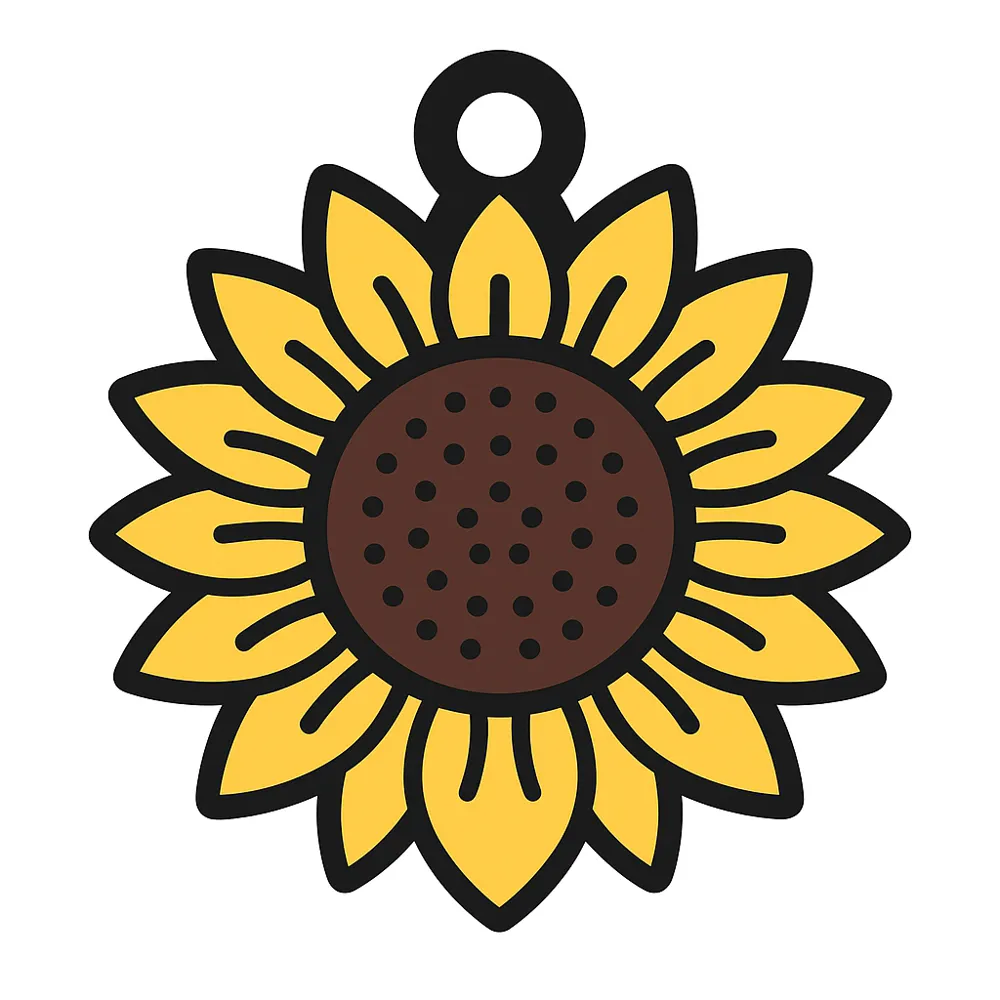 Sunflower keychain by Kevin Yufe MakerWorld: Download Free 3D Models