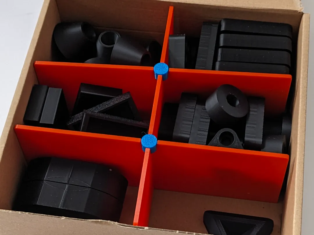 2x3 6 Compartment Filament Box Parametric Dividers - Free 3D Print ...