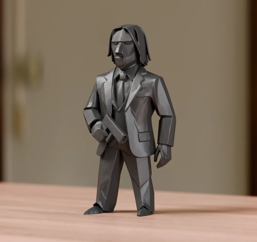 John Wick lowpoly by Budahazi_Design MakerWorld: Download Free 3D Models