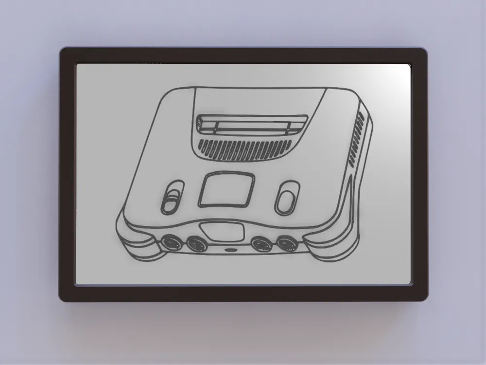 N64 Console Patent Art - ISO by Ken Mills - MakerWorld