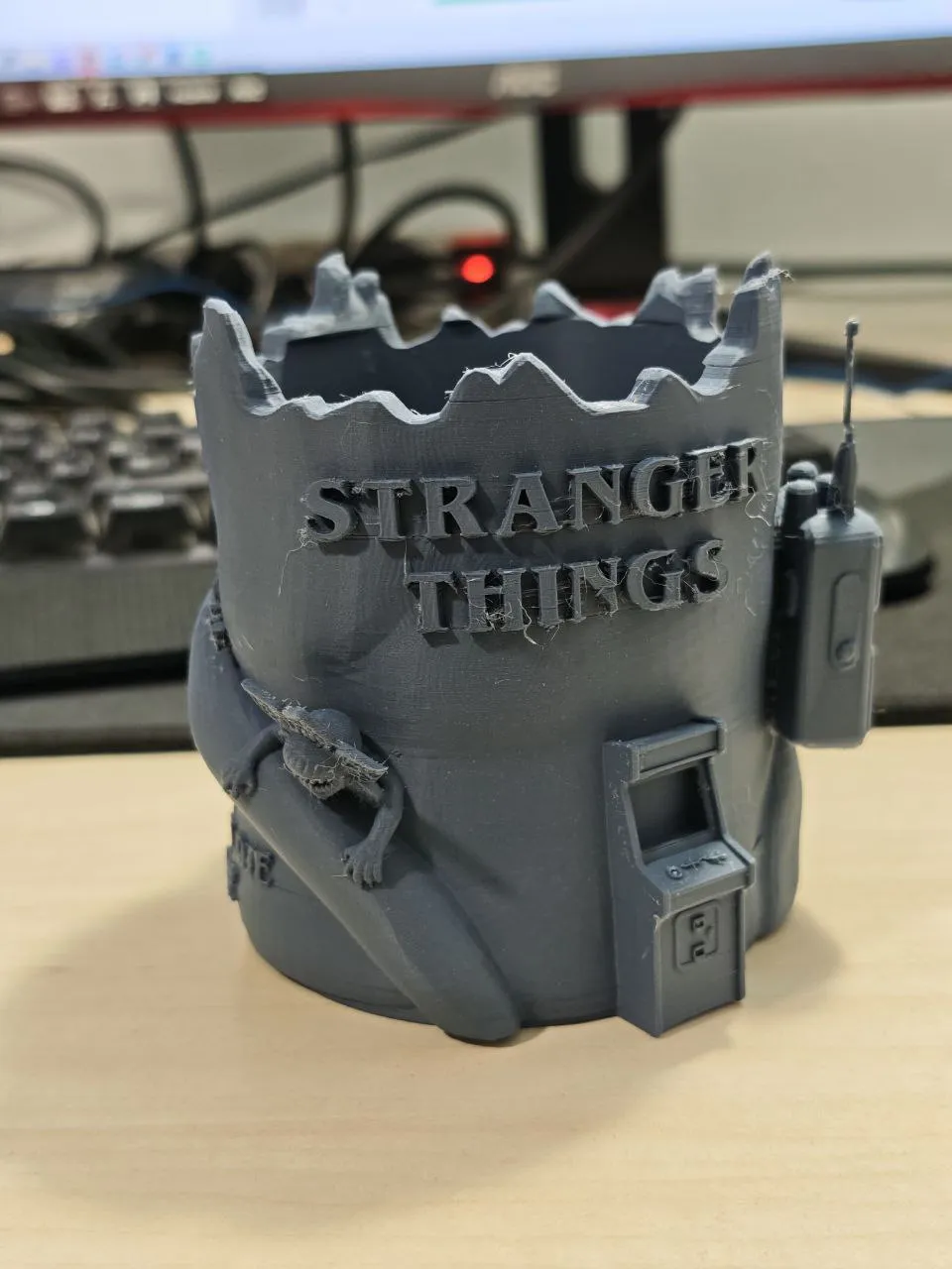 Stranger Things Pencil Holder - Free 3D Print Model - MakerWorld
