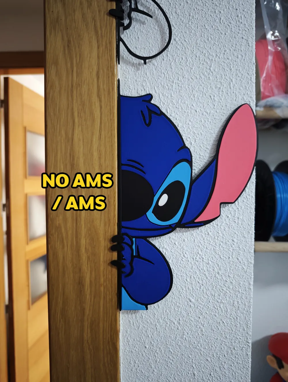 (Stitch) Angel Wall Art / Door Art (Vertical) - Free 3D Print Model ...