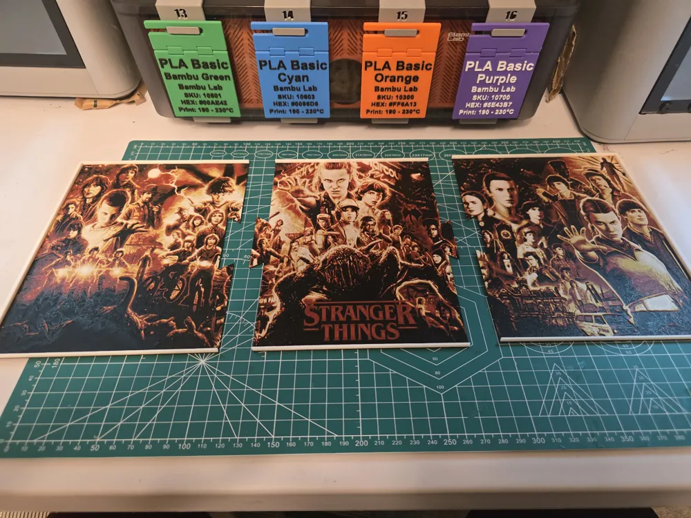 XL Stranger Things Poster - Multi-Part Hueforge - Free 3D Print Model ...