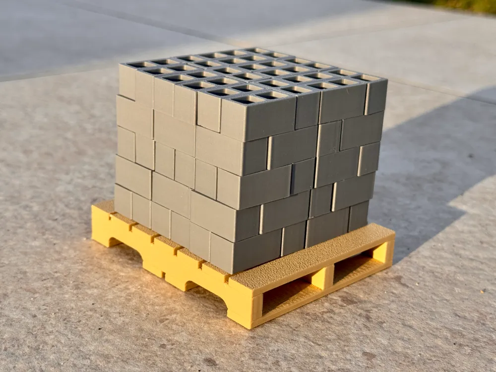 Cinder Block With Pallet by Mono98 MakerWorld: Download Free 3D Models