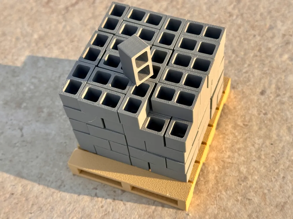 Cinder Block With Pallet - Free 3D Print Model - MakerWorld