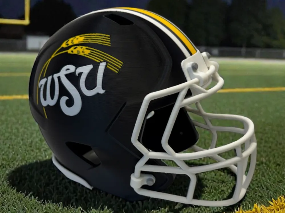 Wichita State Shockers Football Helmet - Free 3D Print Model - MakerWorld