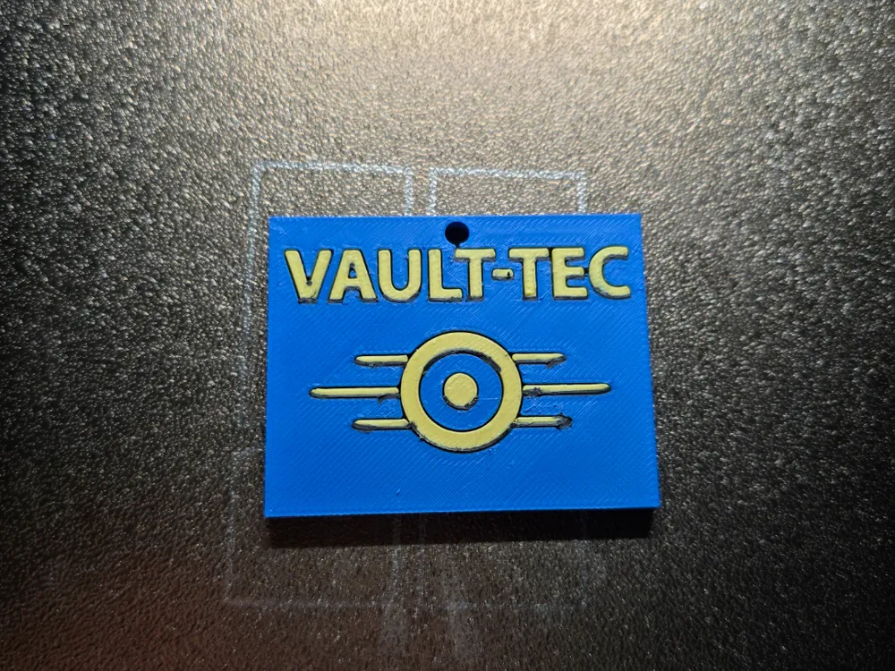 keychain Fallout Vault Tec by Frankie - MakerWorld