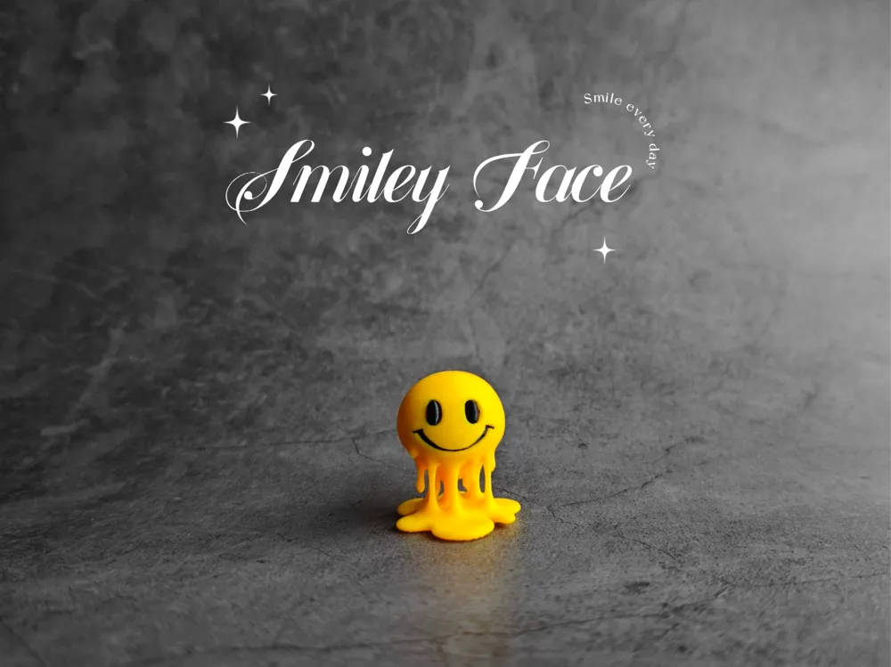 Melting Smiley Face Office Decoration by 云朵朵小姐姐的爸爸MakerWorld: Download ...