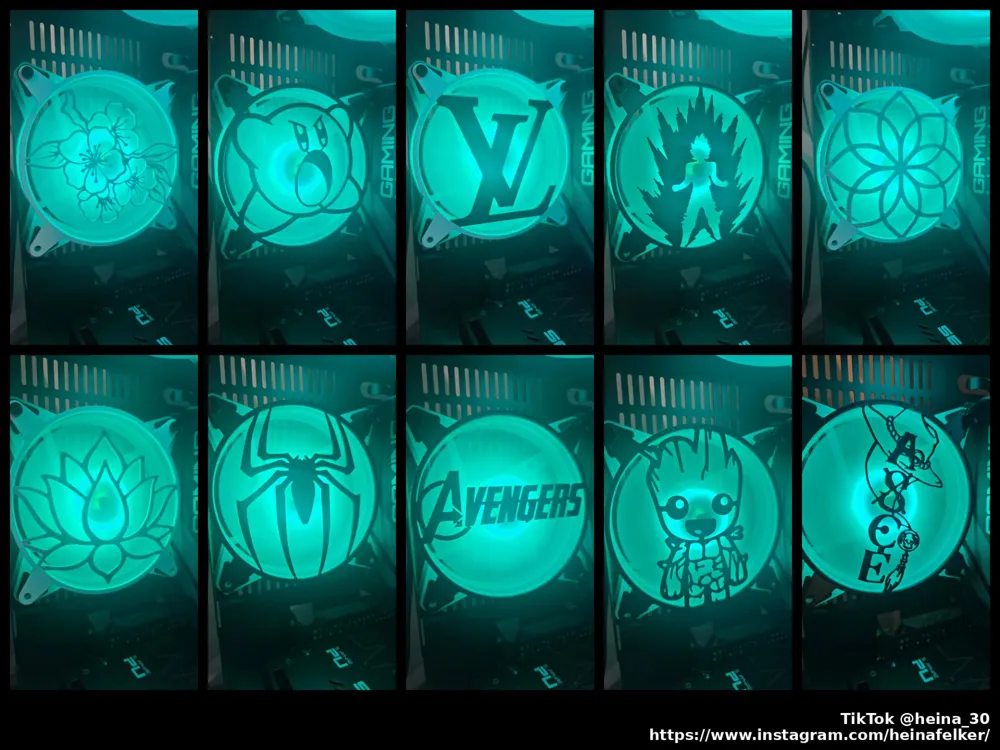 Cherry Blossom Fan Cover 120mm by Heina - MakerWorld