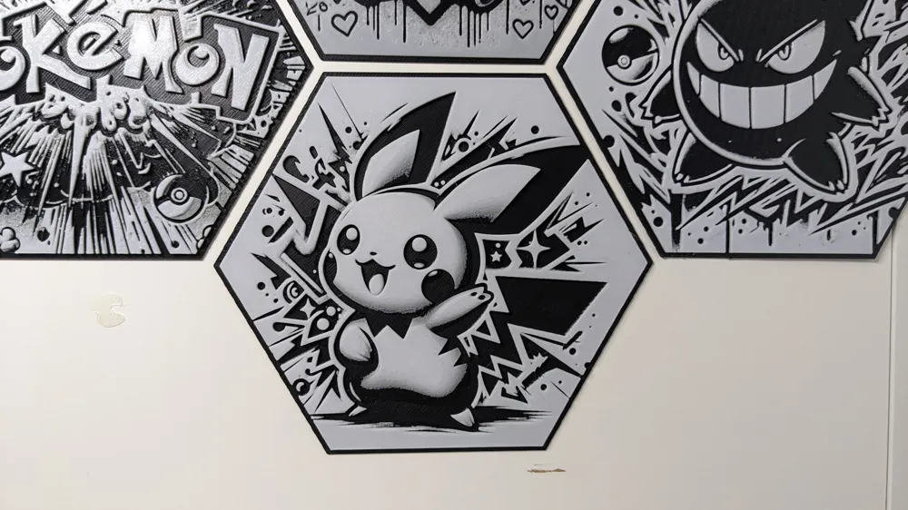 Pokemon Pichu Hueforge Hex Hexagon by Seb3D MakerWorld: Download Free ...