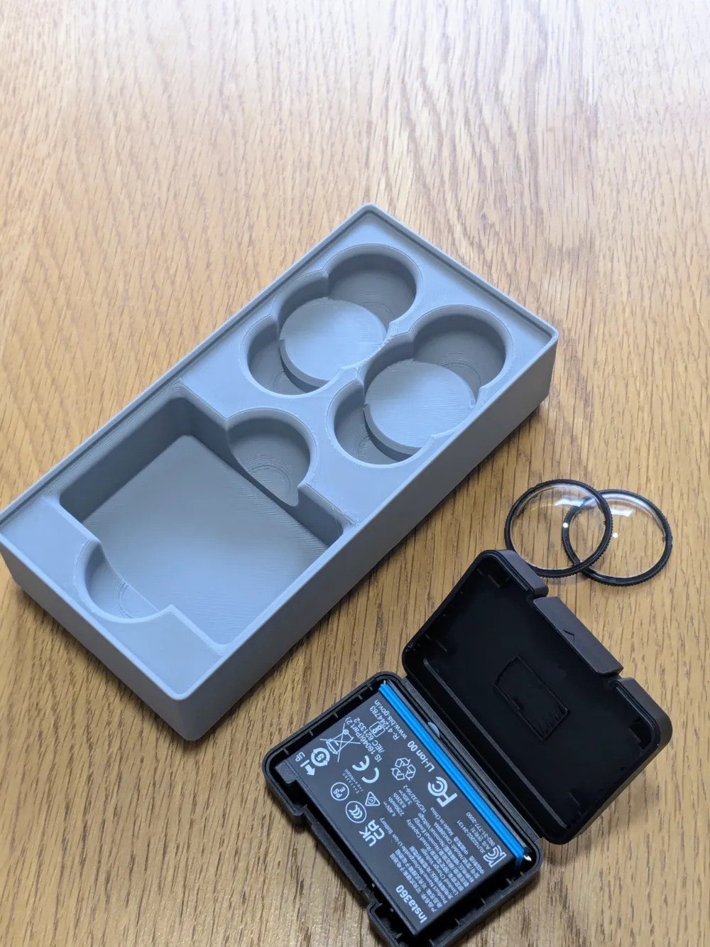 Insta360 X4 lens guard and battery gridfinity bin by Jimmy Clarke ...