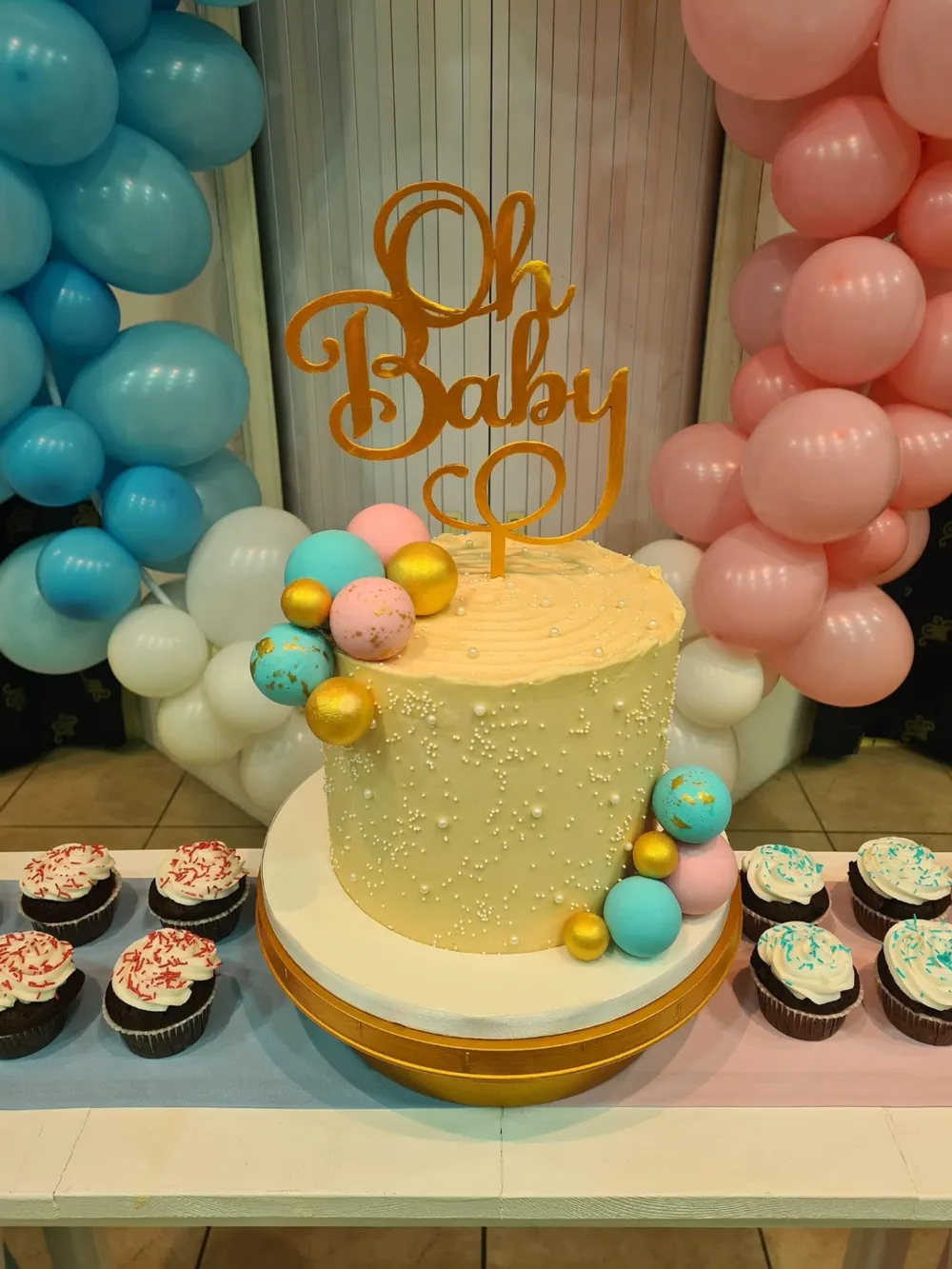 Oh Baby - Adorno para pastel de baby shower o revelación de género por ...