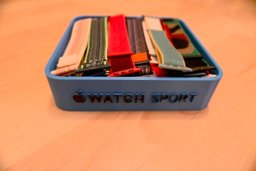 Apple Watch Band Storage Box with Logo by pbaerthel - MakerWorld