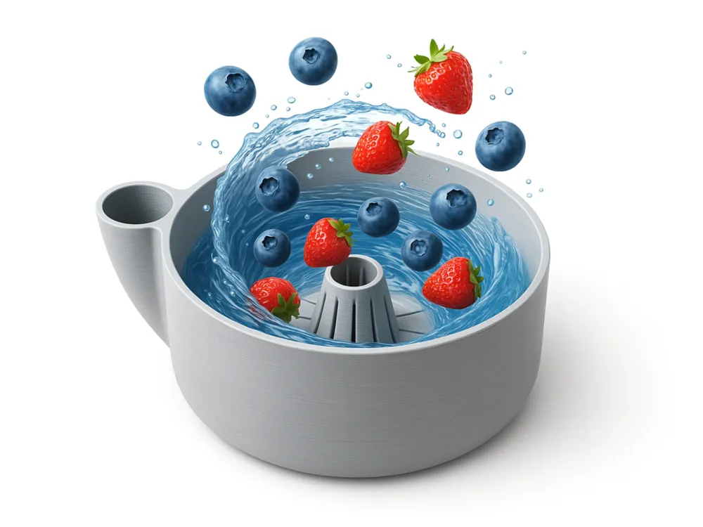 Vortex Fruit Washer – Swirl Clean Bow - Free 3D Print Model - MakerWorld