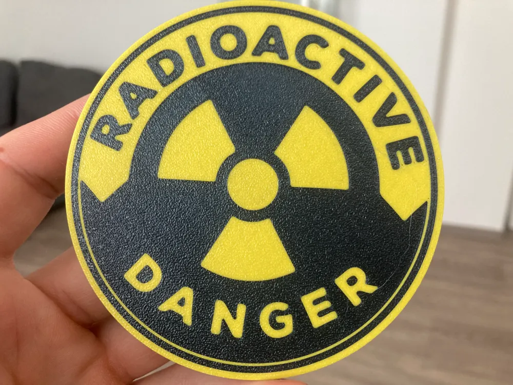 Radioactive danger coaster - Free 3D Print Model - MakerWorld