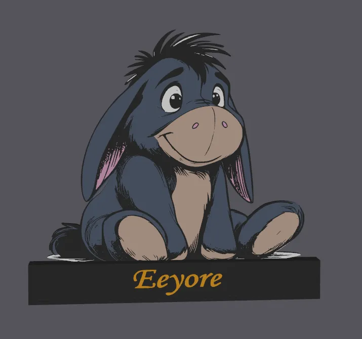 Eeyore From winnie the pooh Display! - Free 3D Print Model - MakerWorld
