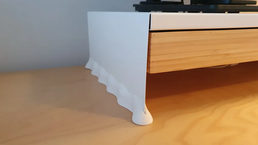 Wavy 1cm raisers for IKEA ELLOVEN monitor stand - Free 3D Print Model ...