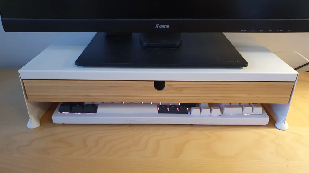 Wavy 1cm raisers for IKEA ELLOVEN monitor stand - Free 3D Print Model ...