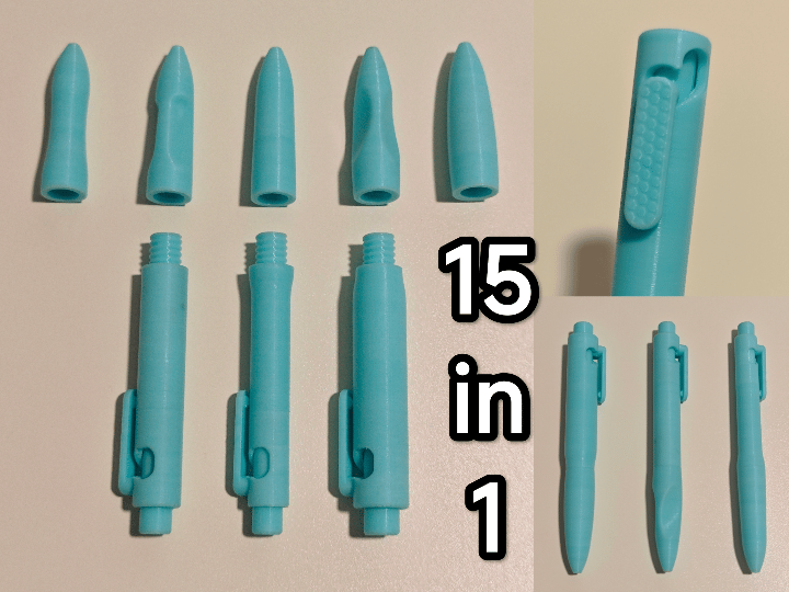 15-in-1 Modular Neutral Pen Multiple Pen Body and Grip Options Pilot G2 ...