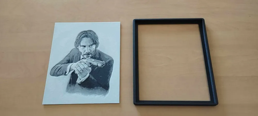Frame for "John Wick Painting - HueForge" by Allan Fonroques - MakerWorld