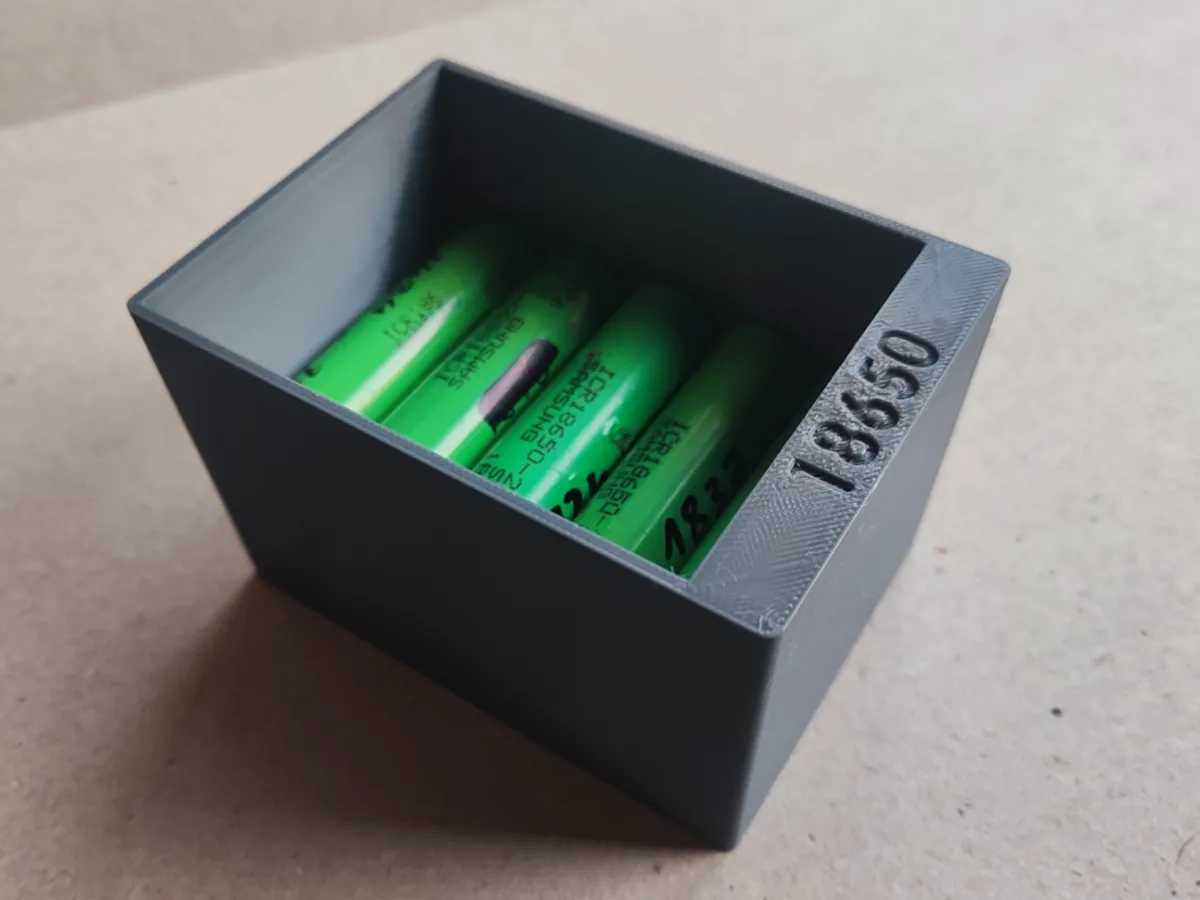 Rugged 18650 Battery Storage Box (15 Cells) - Free 3D Print Model ...