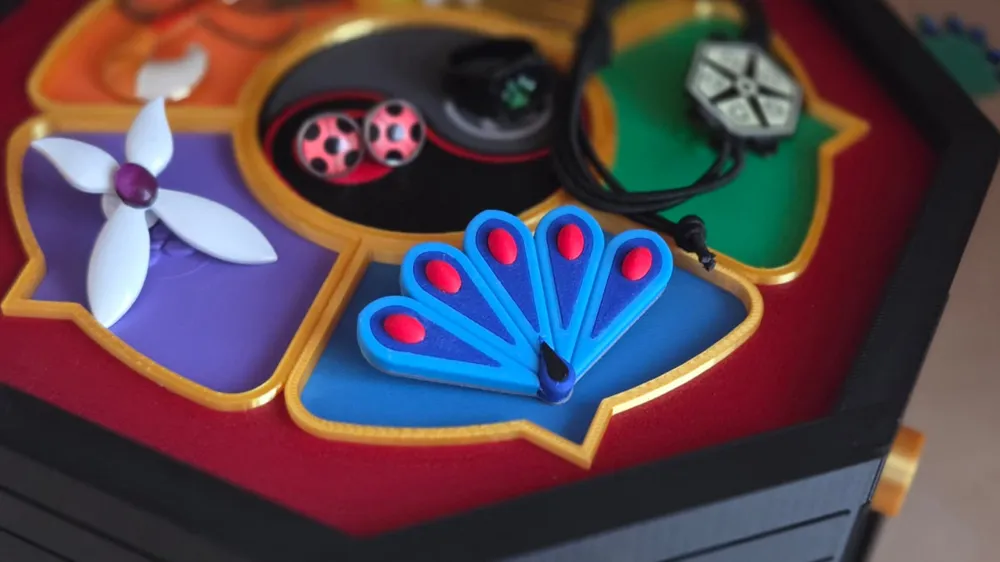 Peacock Miraculous Brooch - Free 3D Print Model - MakerWorld