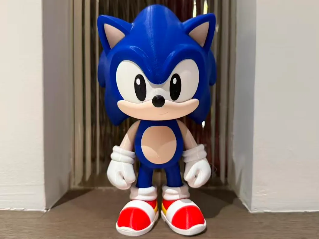 Chibi Sonic multi-color segmented printing (no AMS required, no ...