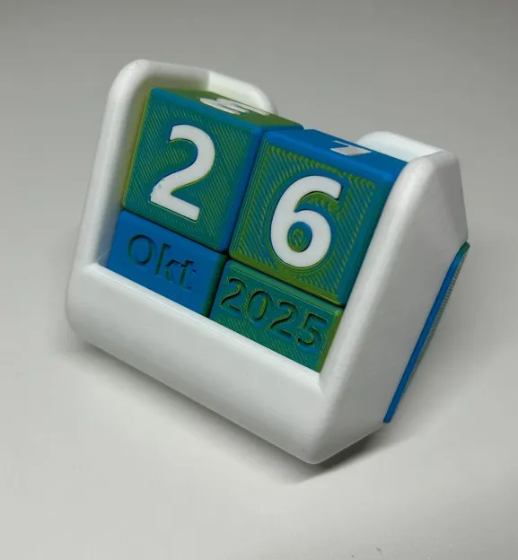 Perpetual Cube Calendar [GER & ENG] - Free 3D Print Model - MakerWorld