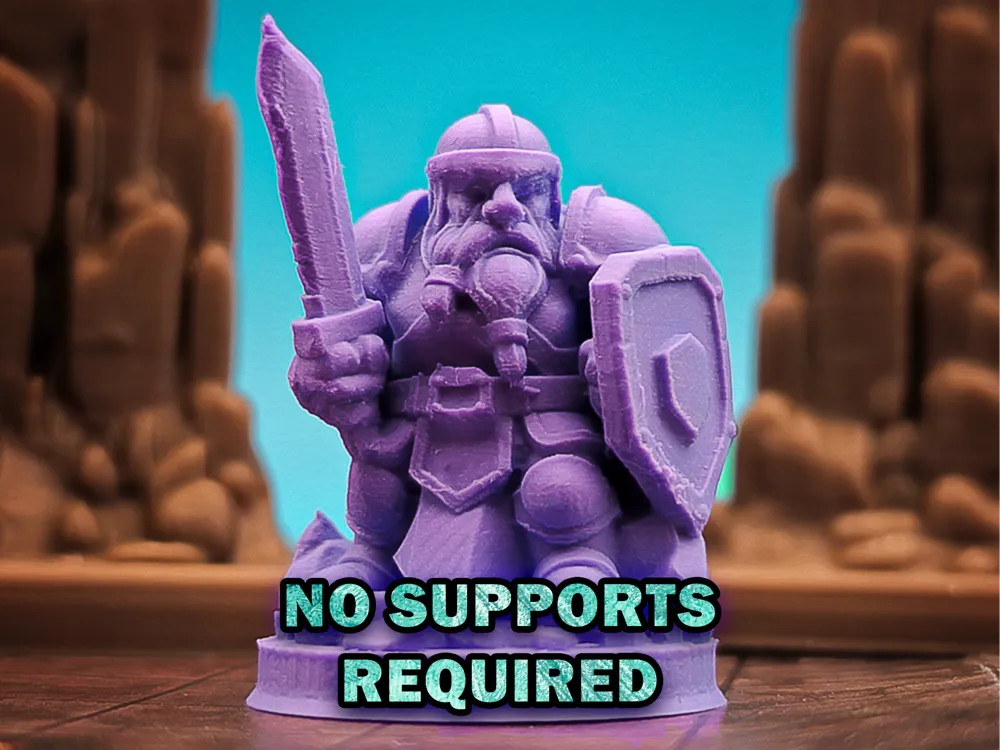 The Supportless Dwarf Soldier - DnD / TTRPG Mini by Nozzleborn Foundry ...
