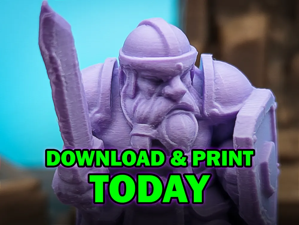 The Supportless Dwarf Soldier - DnD / TTRPG Mini by Nozzleborn Foundry ...